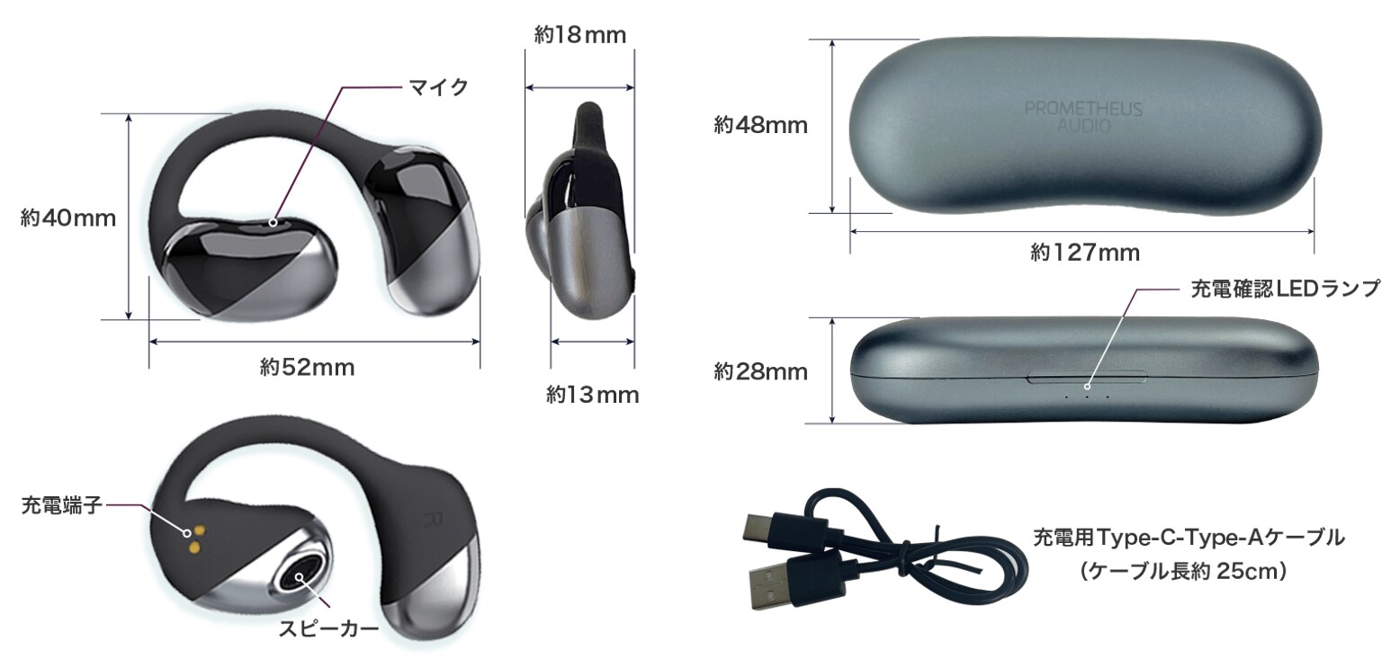 オープンイヤー型ワイヤレスイヤホン|ソースネクスト オープンイヤー型ワイヤレスイヤホン|ソースネクスト